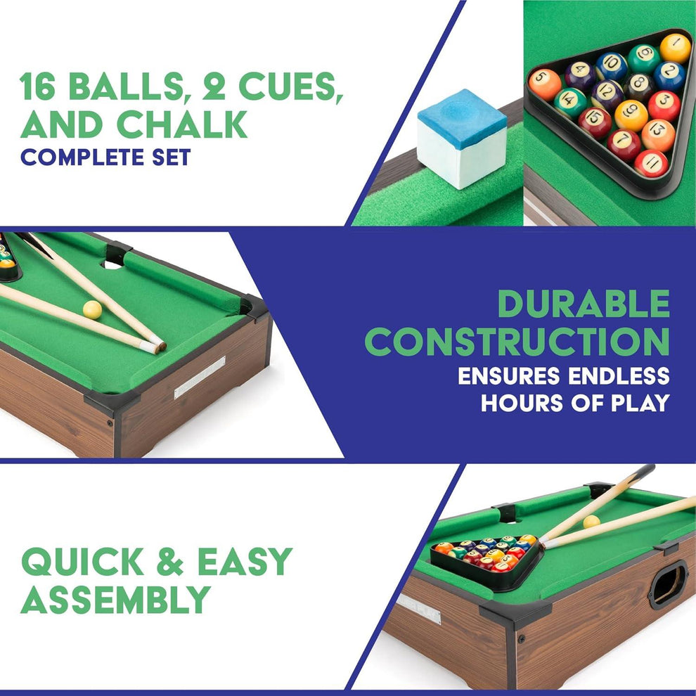 Power Play Kids Pool Billiard Snooker Indoor Table Top Game - 20" – DK ...