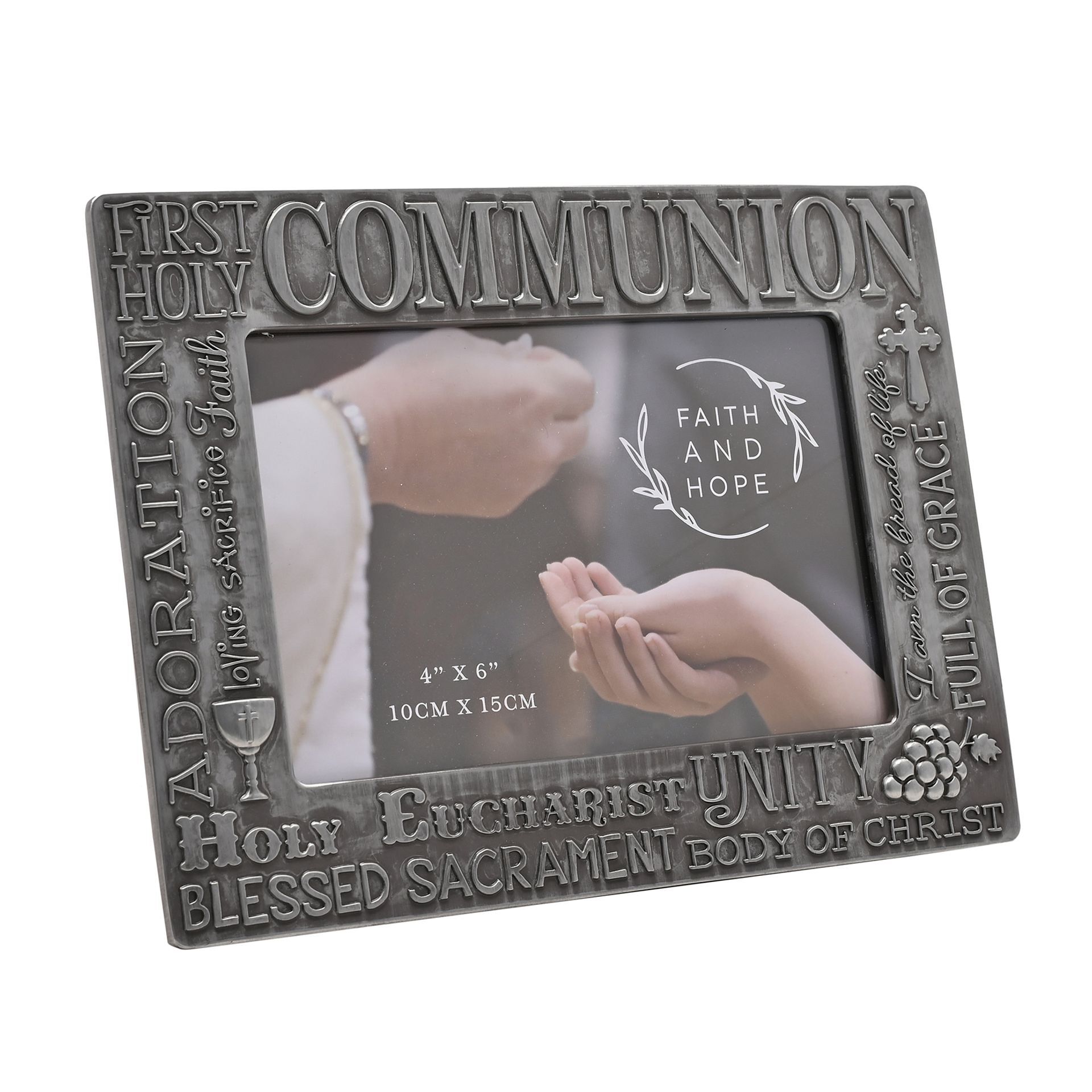Faith & Hope Metal First Communion Photo Frame 6" x 4" – DK Wholesale Ltd