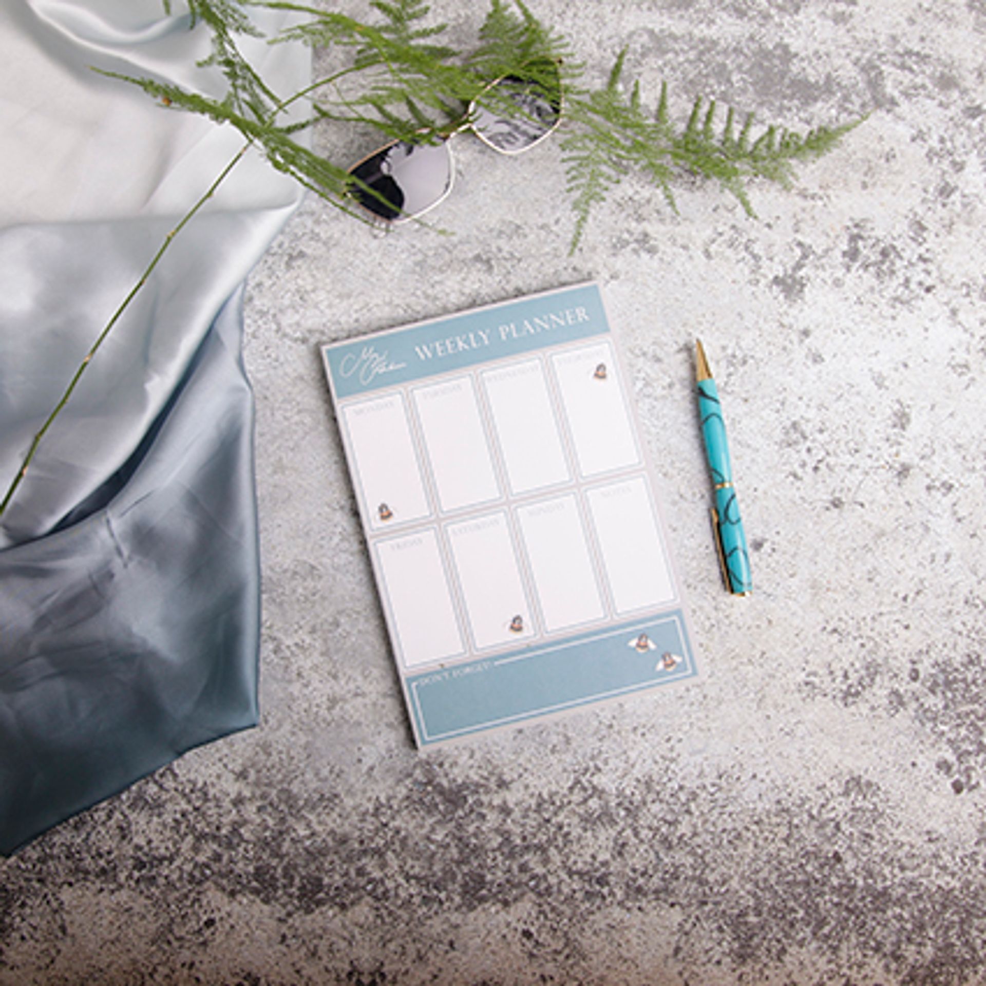 **MULTI 6** Meg Hawkins Weekly Planner - Bee – DK Wholesale Ltd